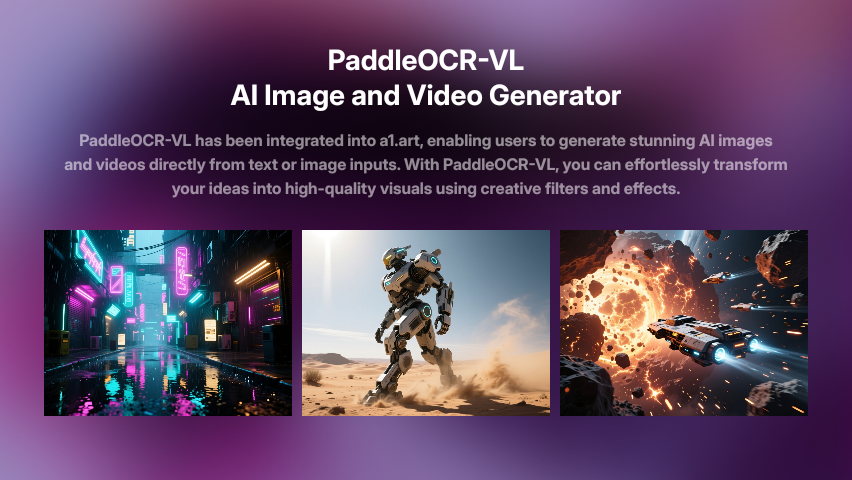Use PaddleOCR-VL AI Generator for Free Now | a1.art