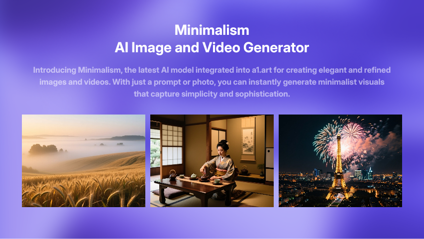 Use Minimalism AI Generator for Free Now | a1.art
