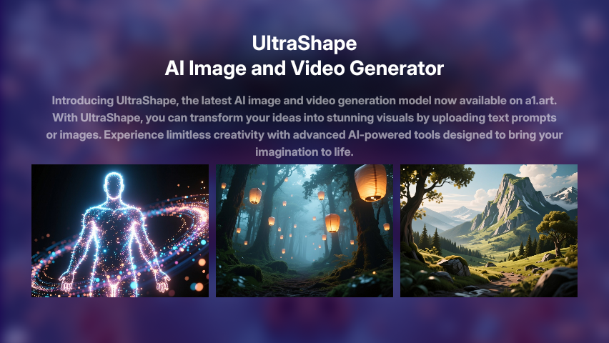 Use UltraShape AI Generator for Free Now | a1.art