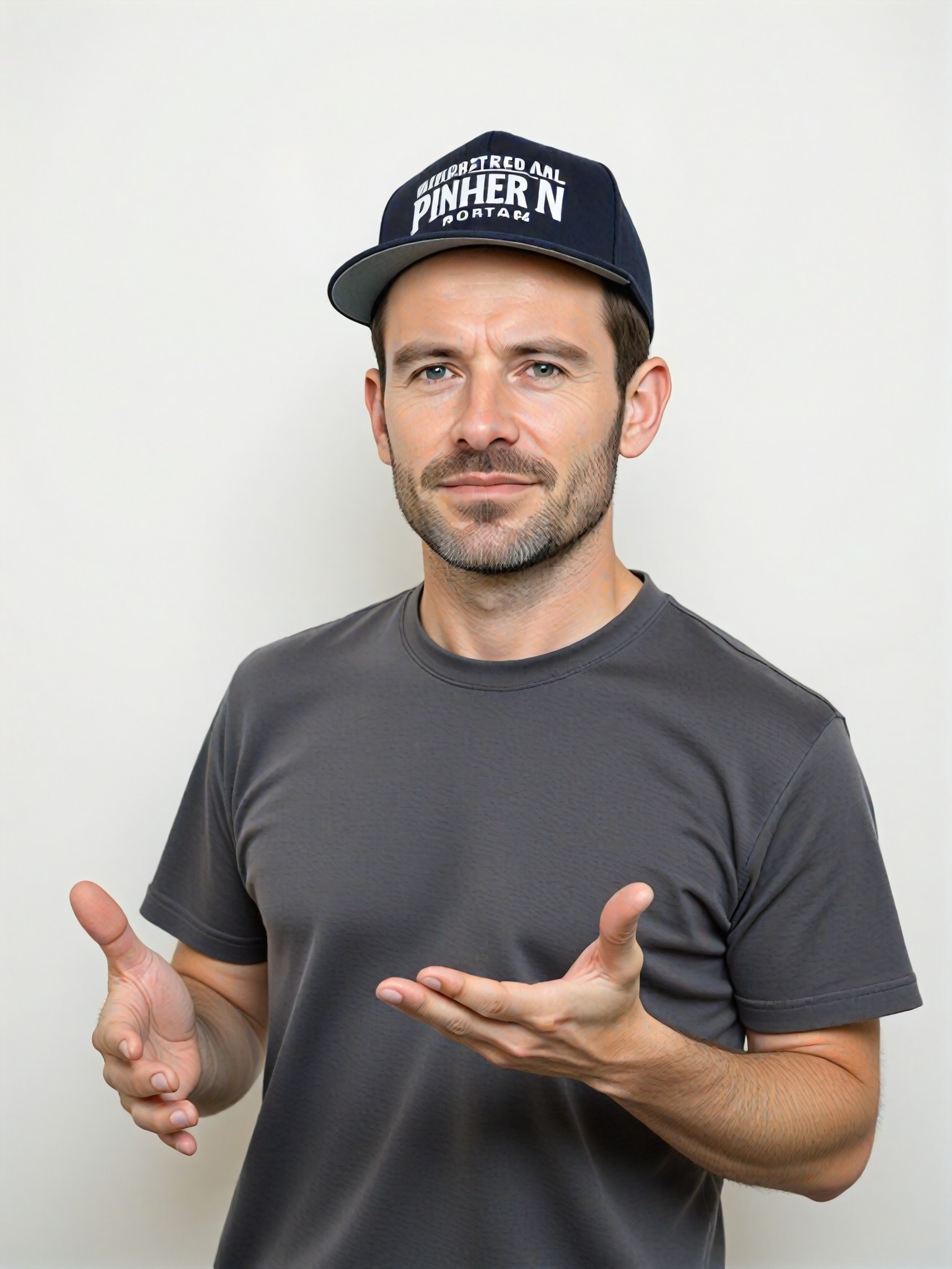 Virtual Try-On P Hat - 1 Person, Solo, Upper Body, Wearing a P Hat +5 ...
