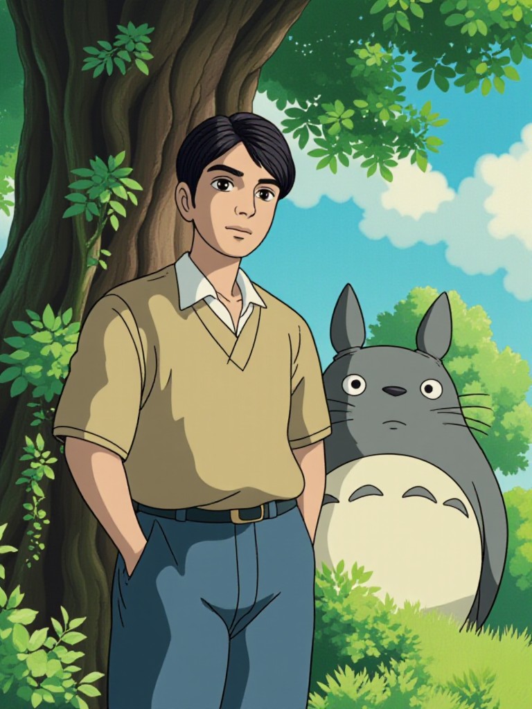 Ghibli Photo with Totoro: Soft, Detailed Anime Art | a1.art