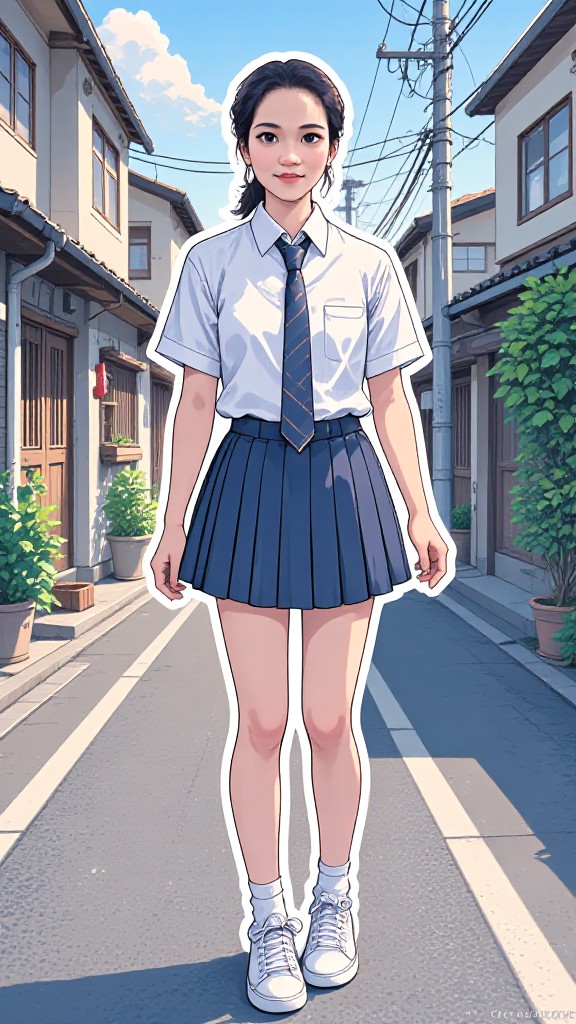 Sticker Filter - School Uniform: Y2K Style Image Generator | a1.art