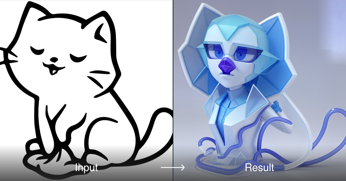 Transform Your Drawing into Stylish 3D Art Instantly | a1.art