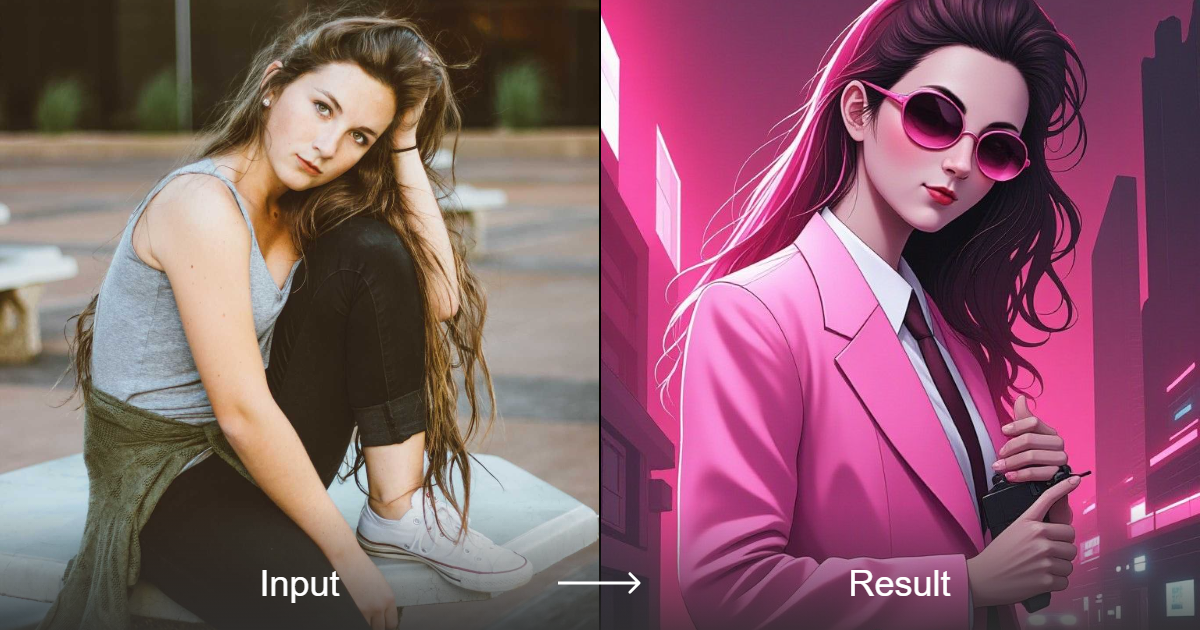 Pink Bodyguard Photo Style Converter | a1.art