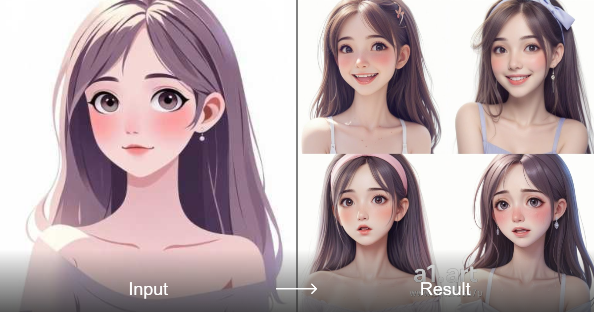 Four Different Expressions Style Converter | a1.art