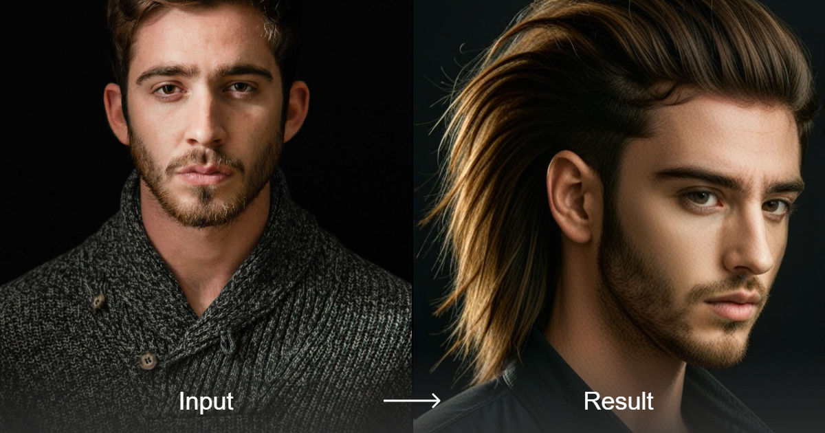 Realistic Hairstyles for Men - Nine-Real-Life Style Converter | a1.art