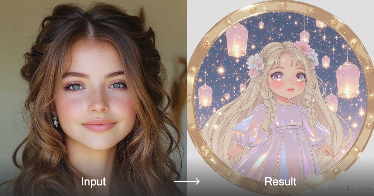 Rapunzel Badge: Anime Illustration Style Converter | a1.art