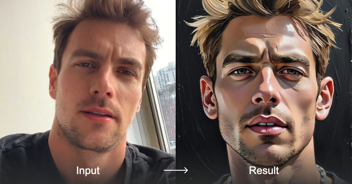 Thick Brushstroke Portrait Oil Painting Style Converter | a1.art