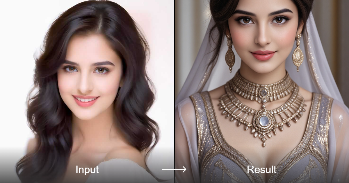 Convert Any Image to a 3D Cartoon Purple Saree in Realistic CG Art | a1.art