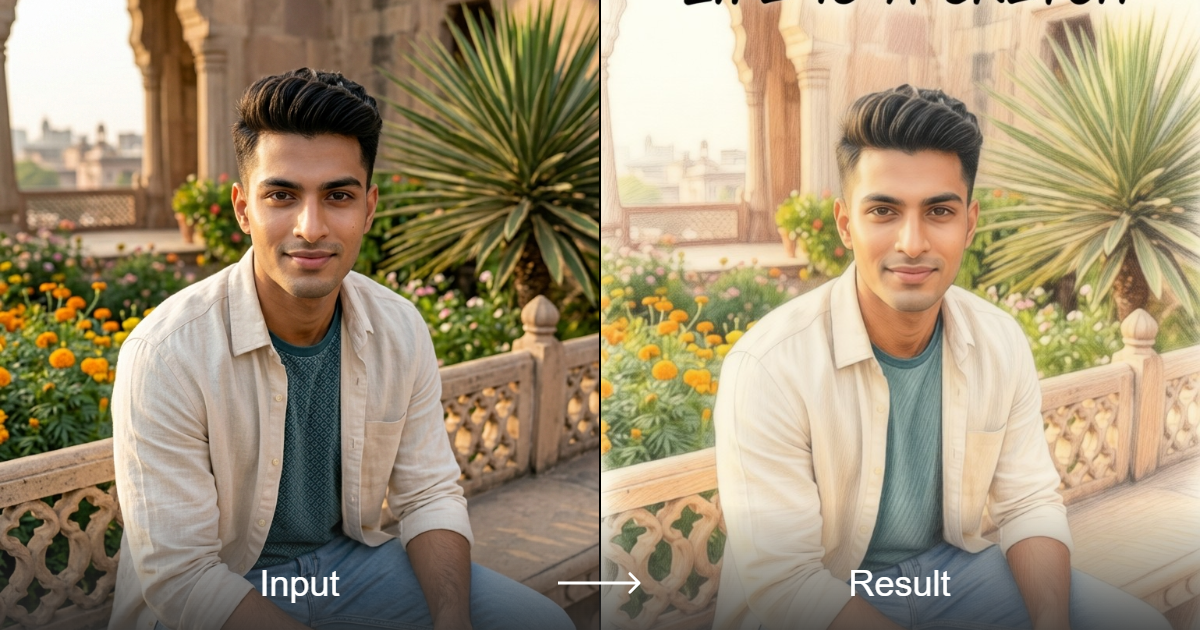 Colored Pencil Portrait AI Filter - Transform Photos into Artistic ...